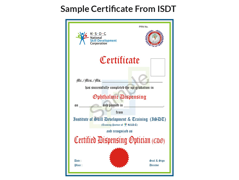 Sample certificates from BSS & ISDT